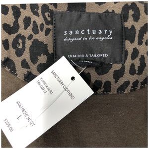 Sanctuary | Jackets & Coats | Nwt Sanctuary Animal Print Denim Jacket ...